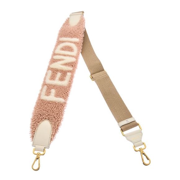 Fendi | Bags | Fendi Strap You Shearling Leather Shoulder Strap Pink ...